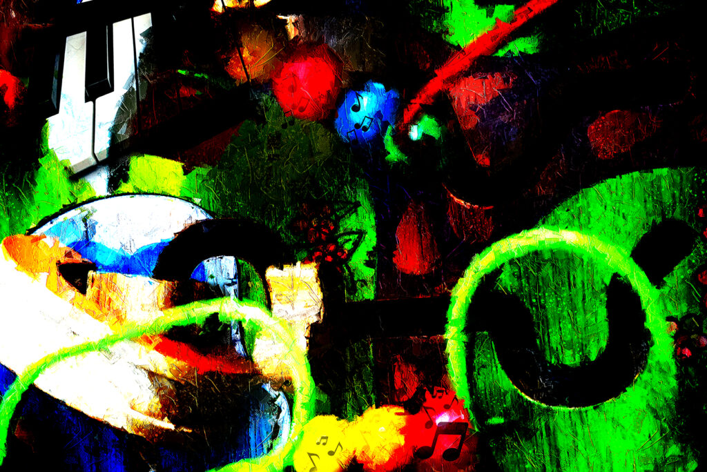 Abstract Moving Music Original Painting on Canvas - Fine Art
