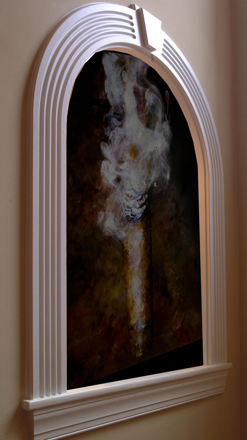 Abstract Cigar Painting Lady In The White Smoke 28 x 42 In Studio ...