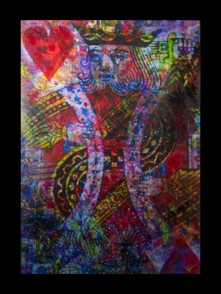 The King Of Hearts Abstract Painting On Canvas - Fine Art