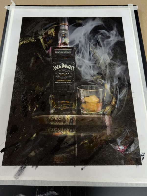 Jack Daniel's Sinatra Select and Fuente Opus X Lost City 24 x 18 signed ...